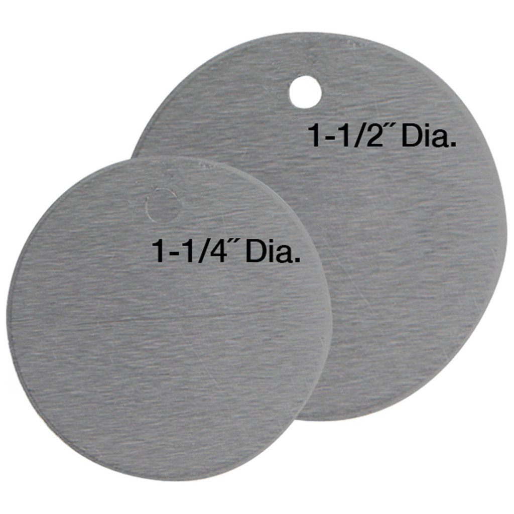 Blank Round Aluminum Tags | CGS MULE